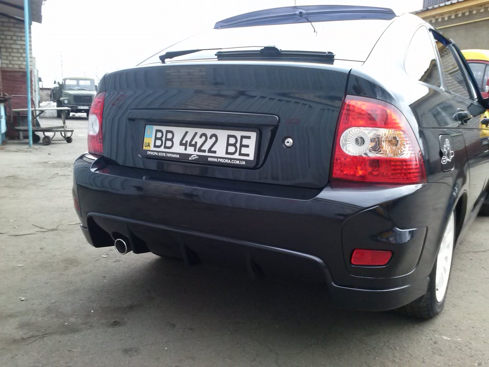 Задний бампер Приора-Купе Спорт — Lada Приора хэтчбек, 1,6 л, 2008 года ...