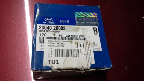 2304026002 Кольца поршневые dohc std act-vrn, getz KIA HYUNDAI ...