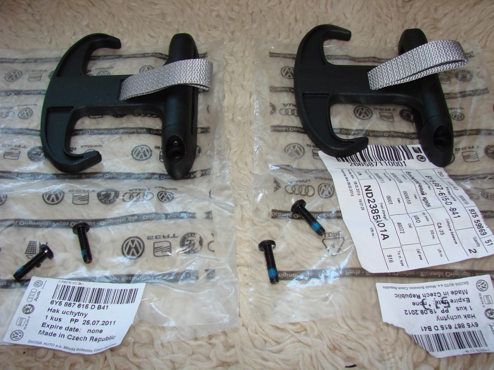 Крюки в багажник — Skoda Octavia A5 Mk2, 1,4 л, 2012 года | аксессуары ...