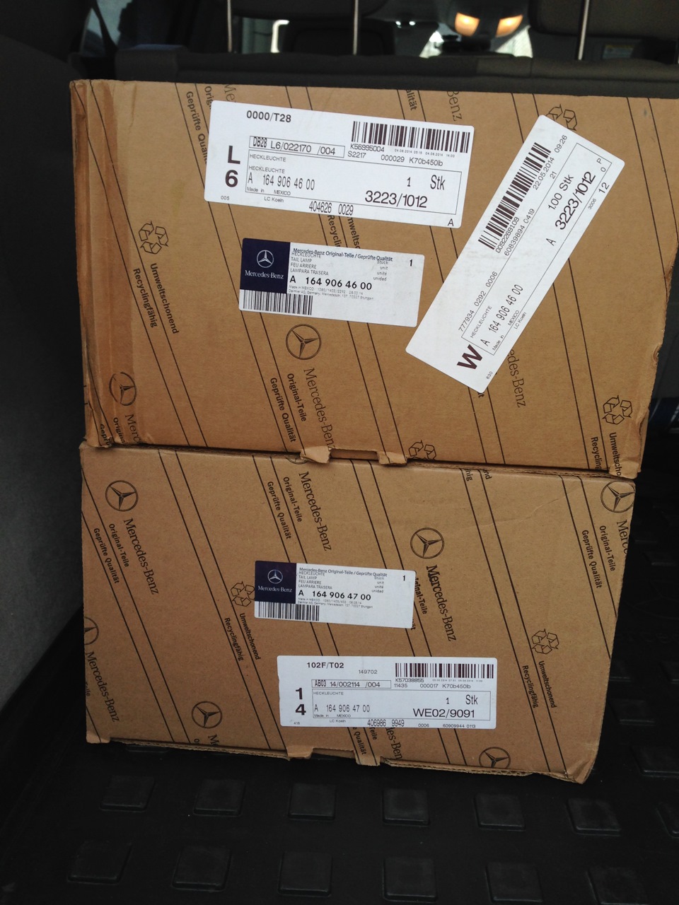 Наконец-то пришли мои коробочки)) — Mercedes-Benz M-Class (W164), 3,5 л ...
