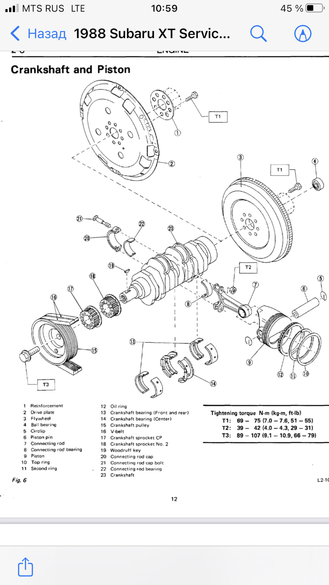 Сборка блока ea82t — Subaru Alcyone XT, 1,8 л, 1985 года | тюнинг | DRIVE2