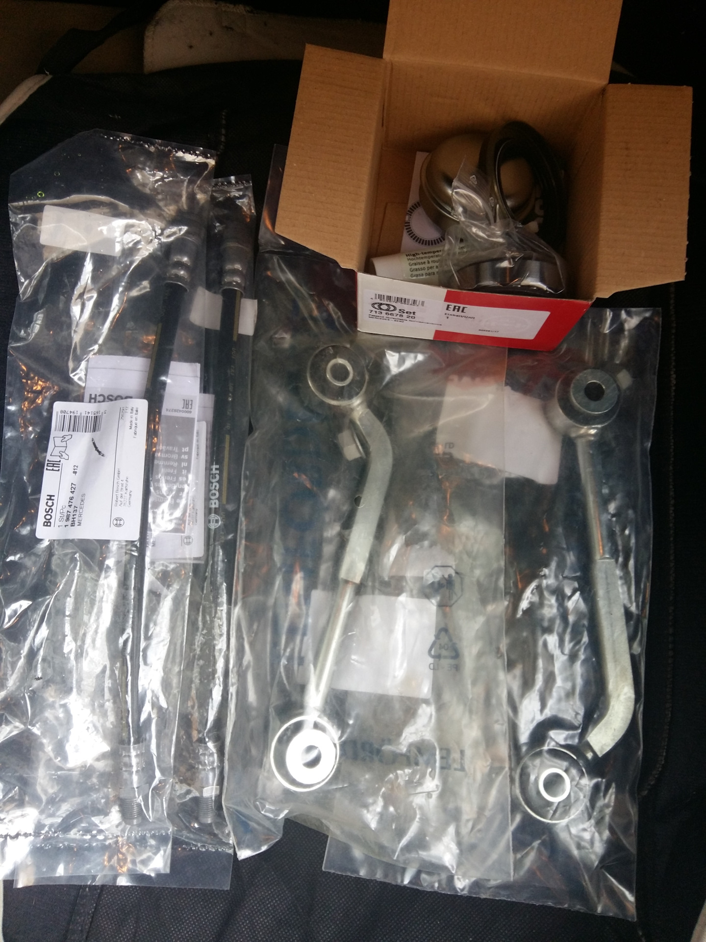 Замена задних тормозных шлангов, стоек стабилизатора, подшипника ...