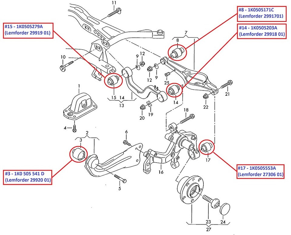 Подвеска 4 из 5 Пост 4 — Audi A3 Sportback (8PA), 2 л, 2006 года ...