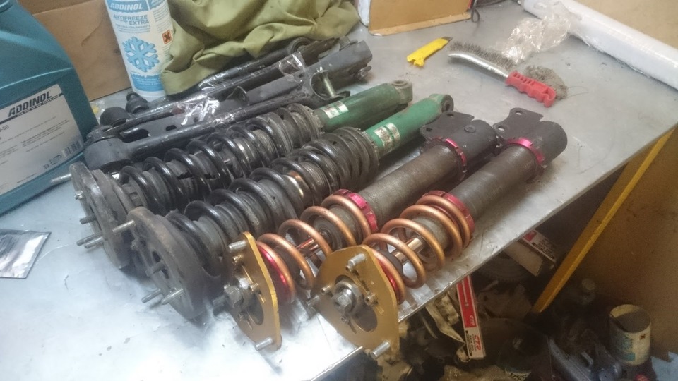 Tein Rear Coilovers — Toyota Cresta (80), 2,5 л, 1991 года | тюнинг ...