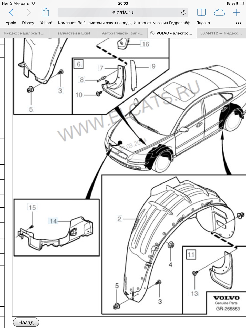 Накладка колесной арки Volvo s40 — DRIVE2