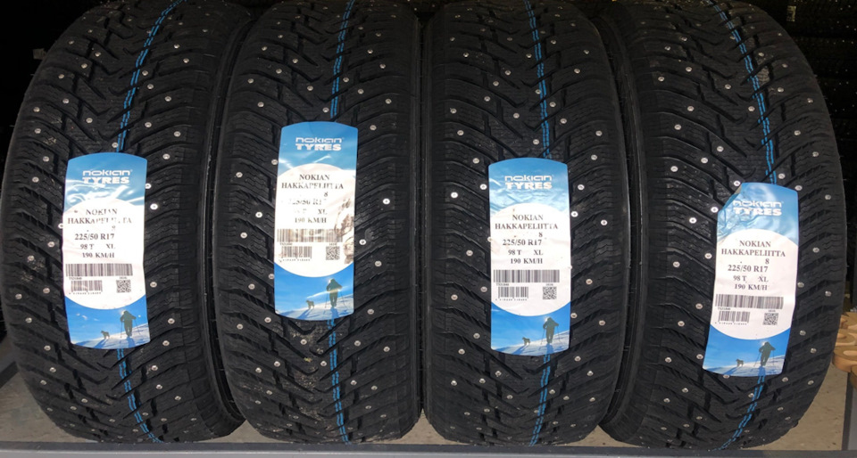 🔧32. Смена колес на зиму; Шины Nokian Hakkapeliitta 8 225/50 R17 98T ...
