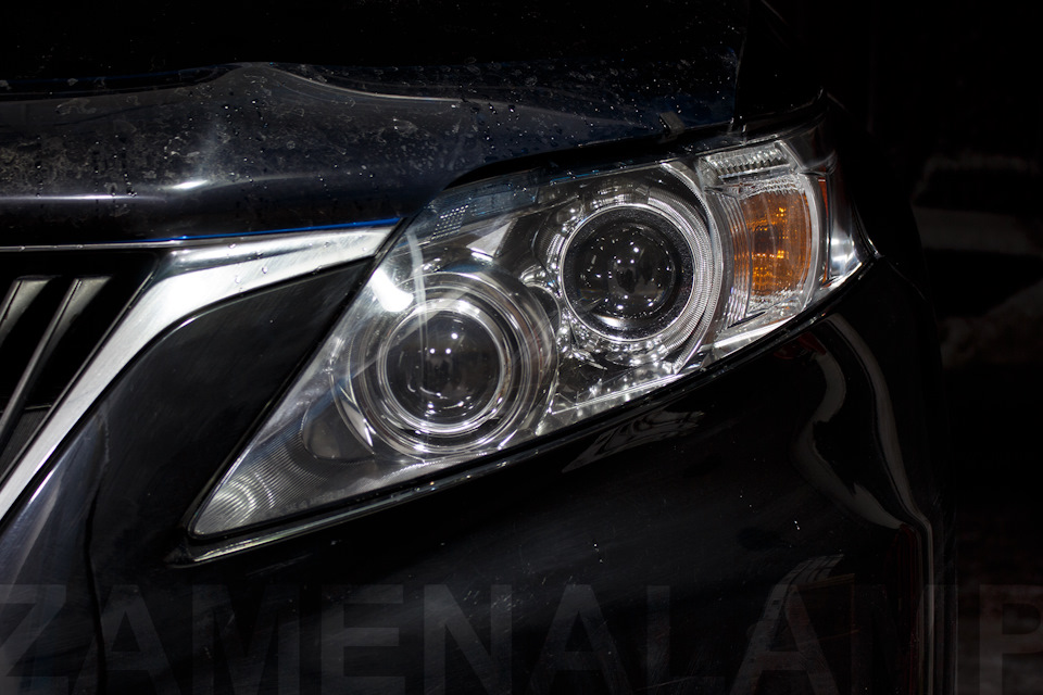 LEXUS RX (3rd generation) установка биксеноновых линз 3.0 дюйма в ...