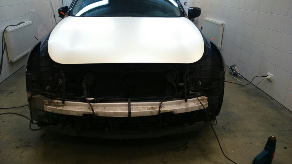 Оклейка пленки 3М SATIN WHITE/ Wrap project 3M SATIN WHITE — Infiniti ...