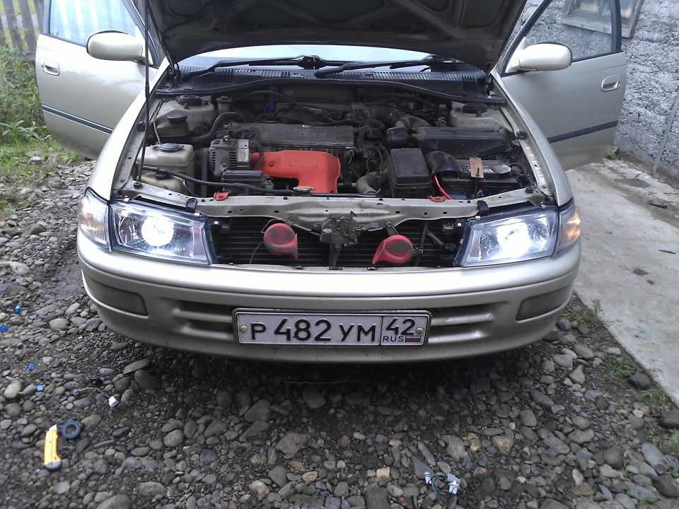 А вот и новый БЖ:))))) Би-линзы G5:)) — Toyota Carina (6G), 1,8 л, 1992 ...