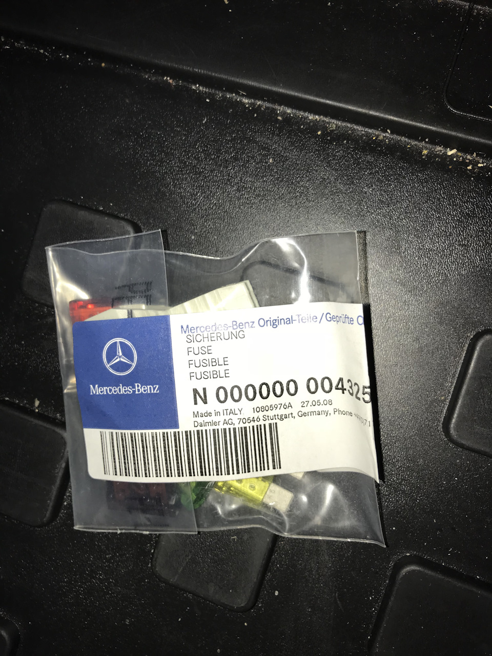 N000000004325 Комплект для замены предохранителей Mercedes | Запчасти ...