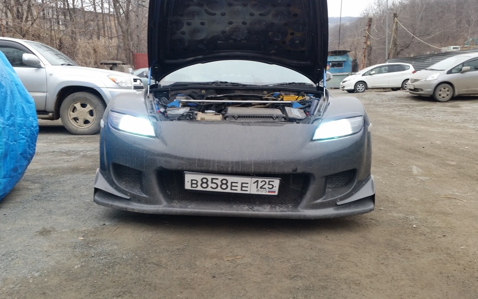 Ксенон в дальний H9 8000k + rear LED — Mazda RX-8, 1,3 л, 2005 года | тюнинг | DRIVE2