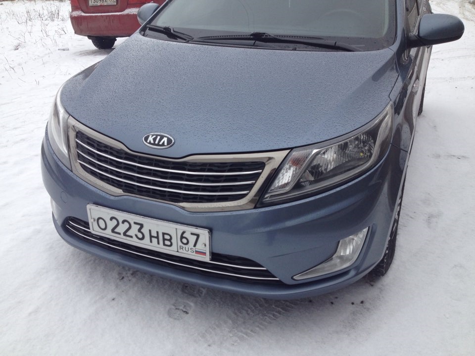 Номерные рамки — KIA Rio (3G), 1,6 л, 2012 года | аксессуары | DRIVE2