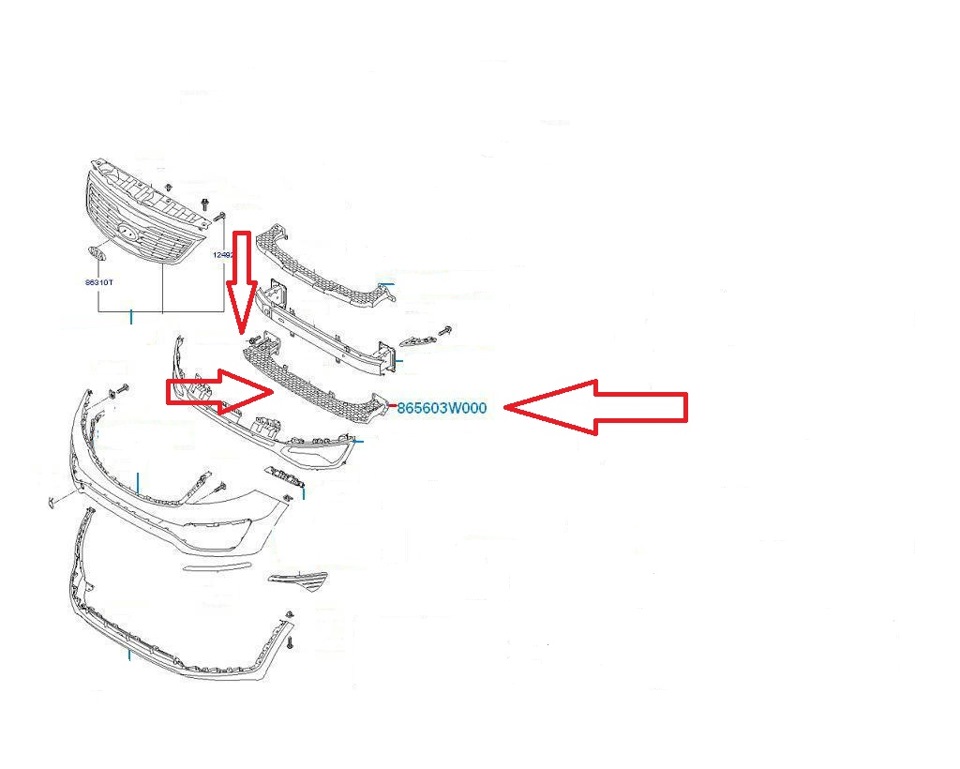 865603W000 КУЗОВНОЙ УСИЛИТЕЛЬ БАМПЕРА KIA HYUNDAI | Запчасти на DRIVE2