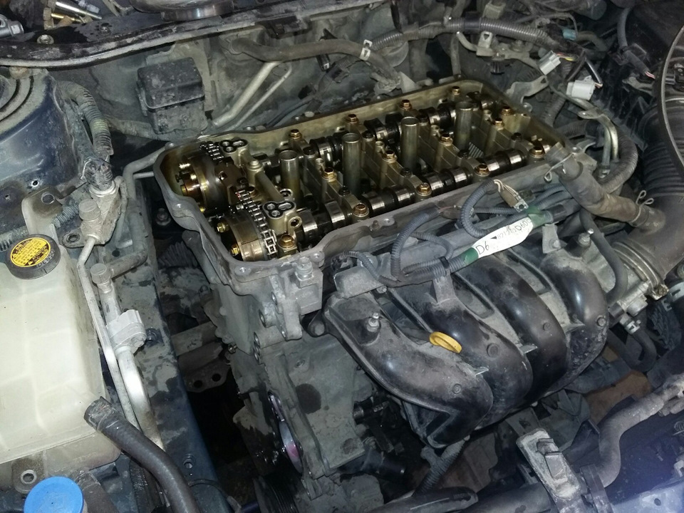 Замена цепи ГРМ! — Toyota Corolla (140/150), 1,6 л, 2007 года | своими ...