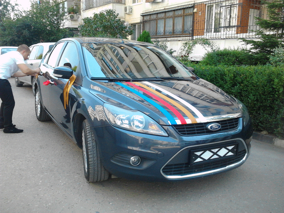 Рамка-Перевертыш для гос номера — Ford Focus Hatchback II, 1,6 л, 2010 ...