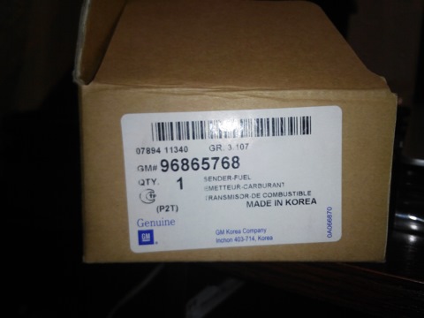 96865768 Датчик уровня топлива GM | Запчасти на DRIVE2