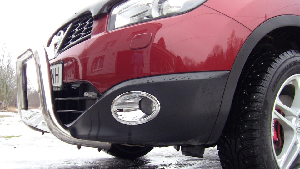 Хромированные накладки на противотуманные фары — Nissan Qashqai (1G), 1 ...