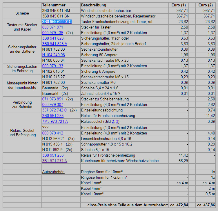 все что нужно для обогрева лобового — Volkswagen Passat B5, 1,8 л, 1999 ...