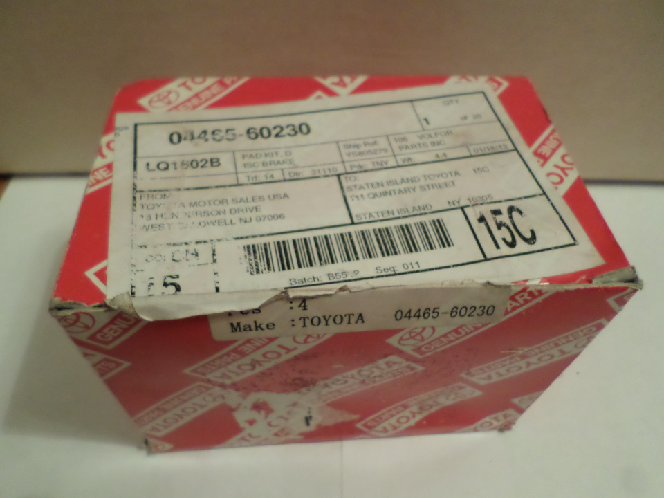 Колодки тормозные передние 04465-60230 TOYOTA — Speed Shop Moscow на DRIVE2