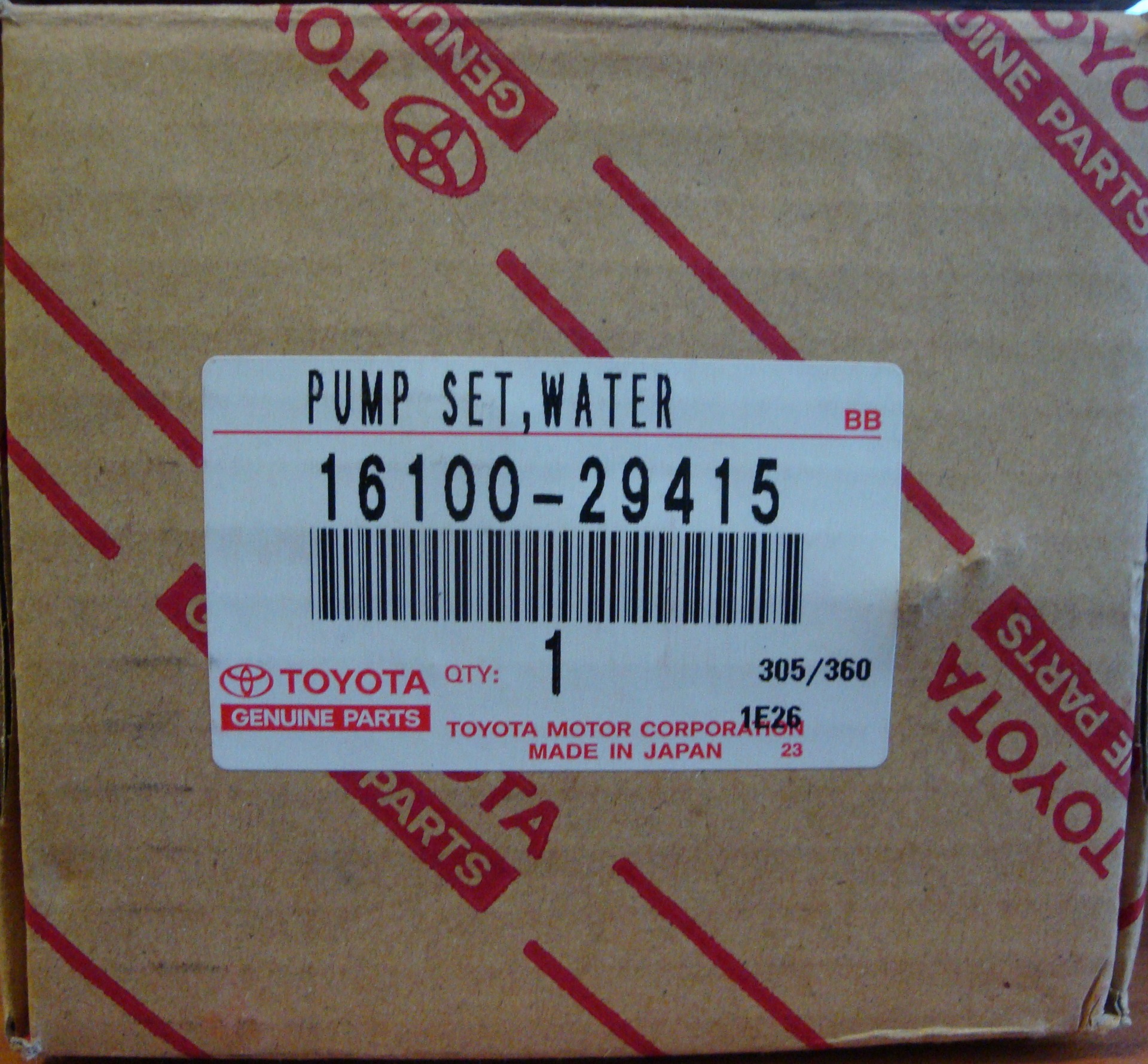 1610029415 Насос водяной TOYOTA LEXUS | Запчасти на DRIVE2