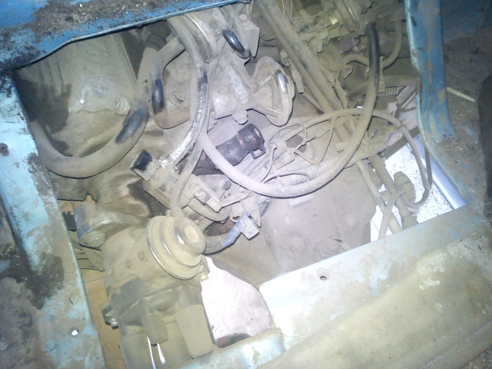 моторный отсек с обратной стороны — Suzuki Every (DA52), 0,8 л, 1999 ...