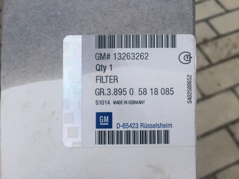 13263262 Фильтр топливный GM | Запчасти на DRIVE2