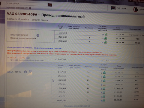 058905409A Комплект проводов зажигания 2348 VAG | Запчасти на DRIVE2