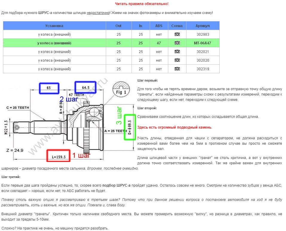 MT06A47 Шрус наружний MT-06 A47 ASVA | Запчасти на DRIVE2