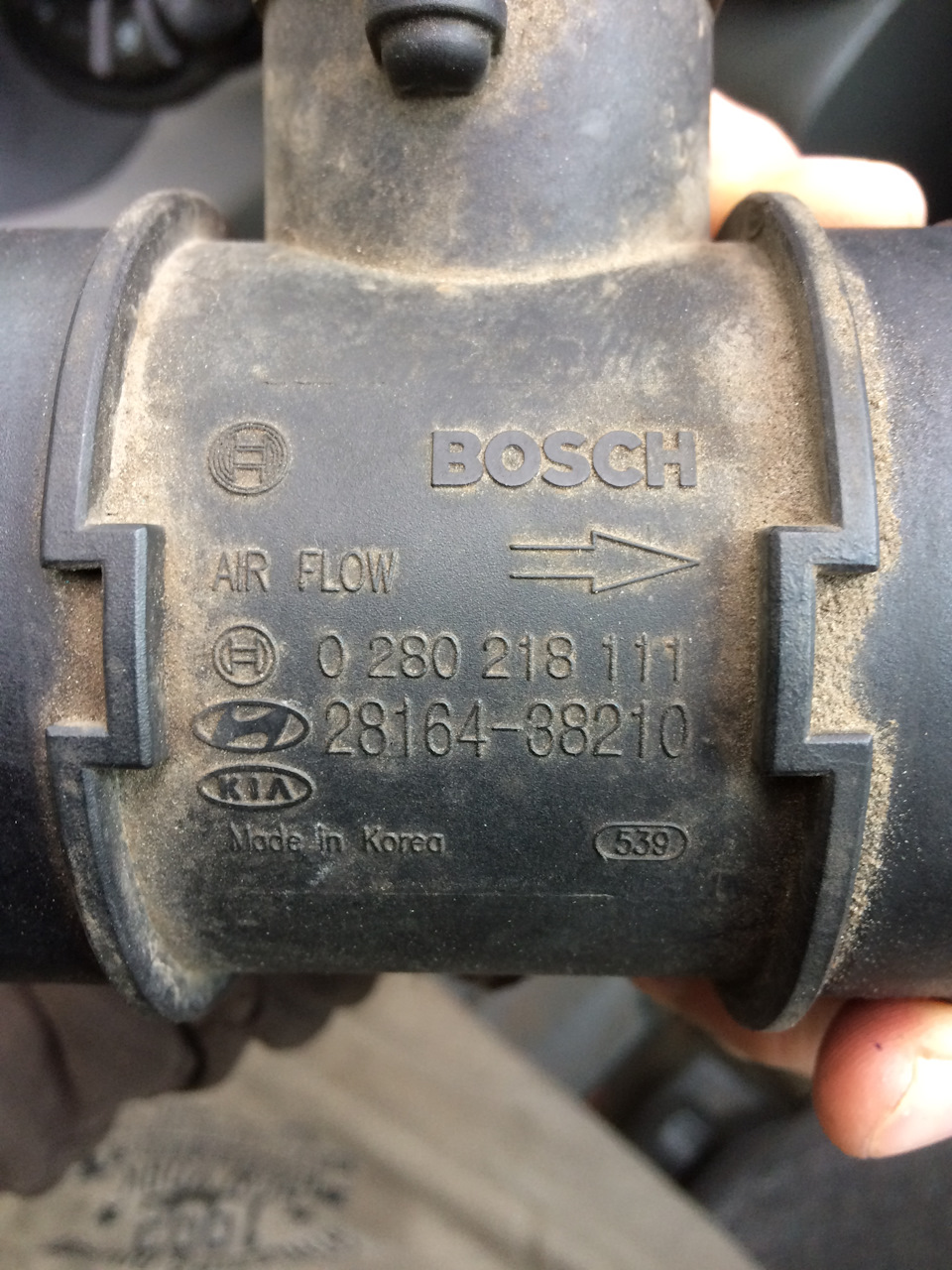 2816438210 Датчик расхода воздуха KIA HYUNDAI | Запчасти на DRIVE2