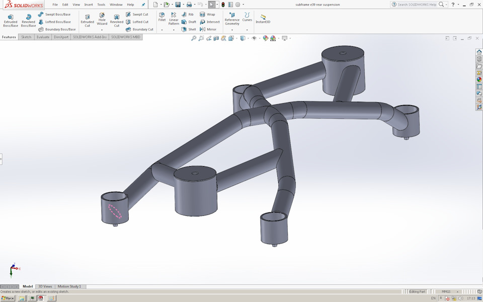 Задняя подвеска BMW e39 (subframe_solidworks) — ГАЗ 24, 4,2 л, 1975 года | тюнинг | DRIVE2