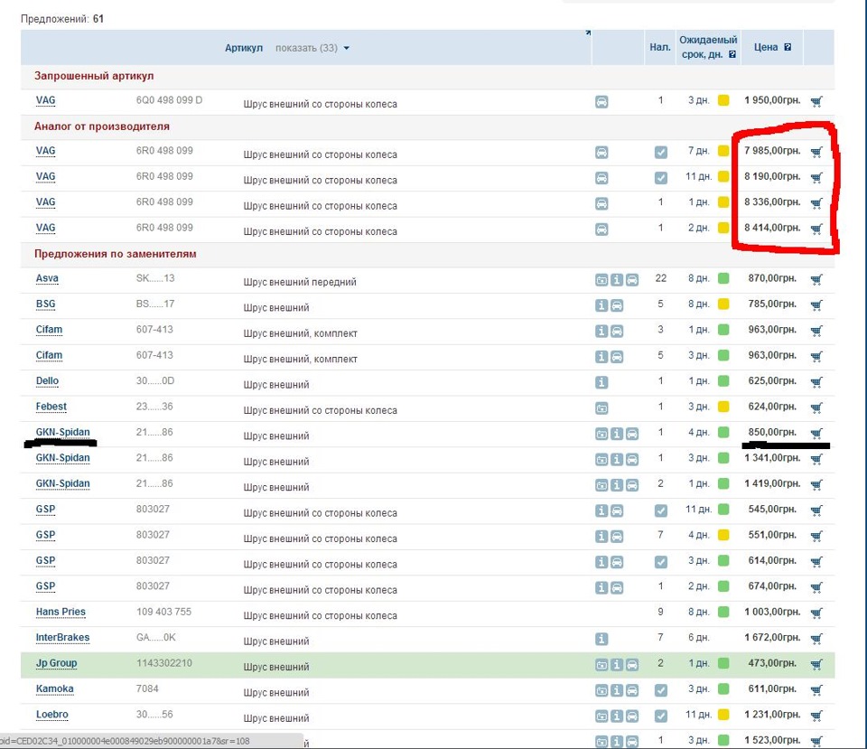 6R0498099 Приводной внешний вал с ШPУCом VAG | Запчасти на DRIVE2