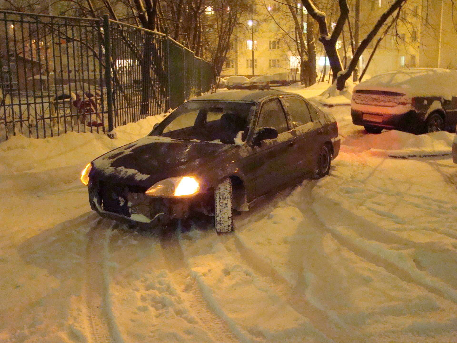 Winter style — Honda Civic Hatchback (6G), 1,5 л, 1999 года ...