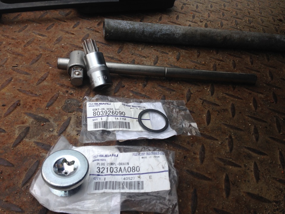 Замена масла в переднем дифе — Subaru Outback (BP), 2,5 л, 2007 года ...