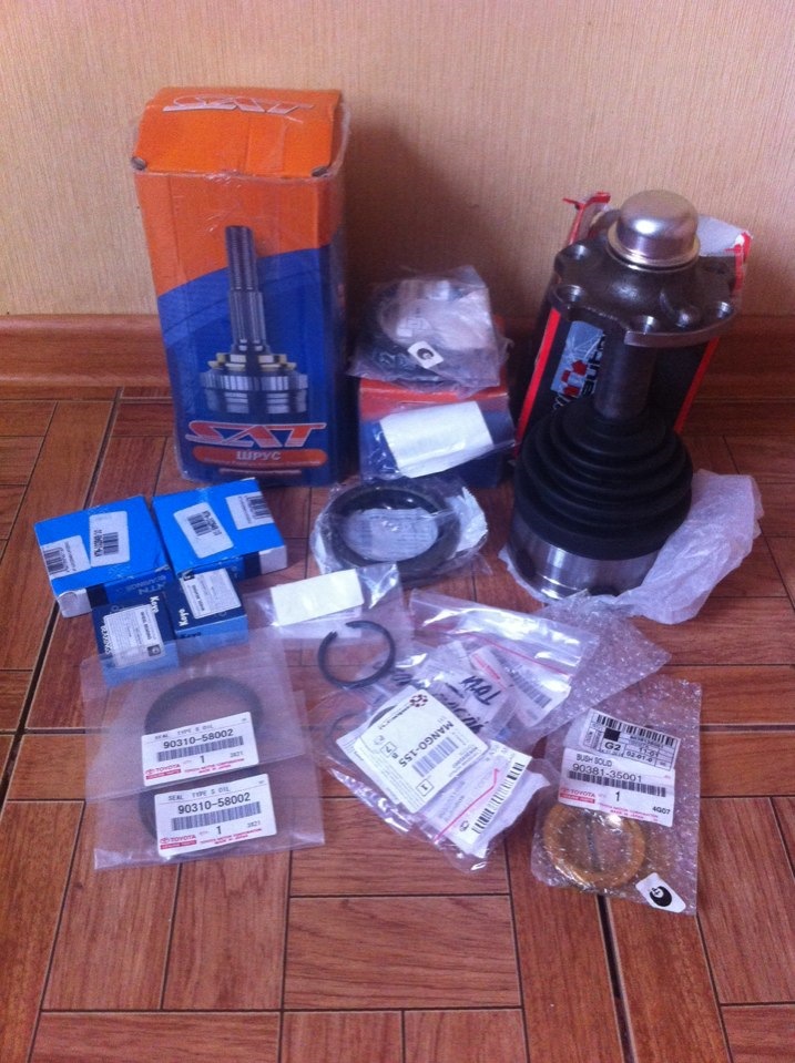 Подготовился к ТО передних ступиц и левого привода — Toyota Land ...