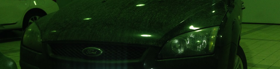 Фары с Чёрной маской. — Ford Focus Hatchback II, 1,8 л, 2007 года ...