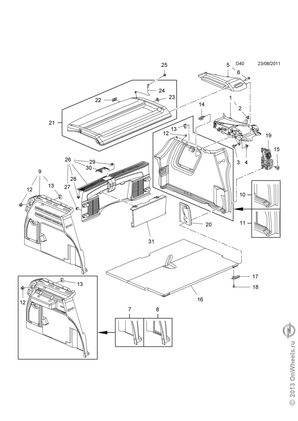 FlexFloor-Двойной пол багажника (часть 4) — Opel Astra J GTC, 1,4 л ...