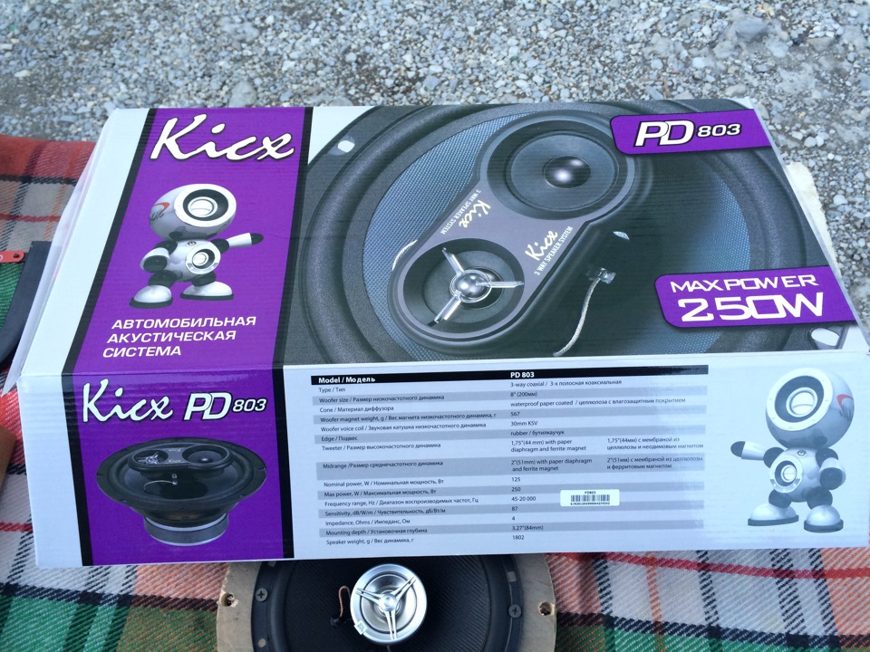 20-ки в двери на родные подиумы! Динамики KICX PD-803. — Toyota Carina ED (3G), 2 л, 1997 года ...
