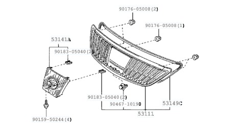 9018305040 Клипса TOYOTA LEXUS | Запчасти на DRIVE2