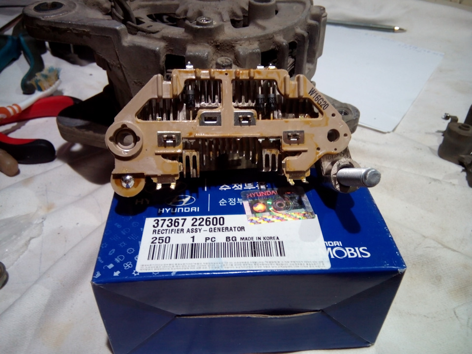 3736722600 Выпрямитель (диодный мост) генератора KIA HYUNDAI | Запчасти ...