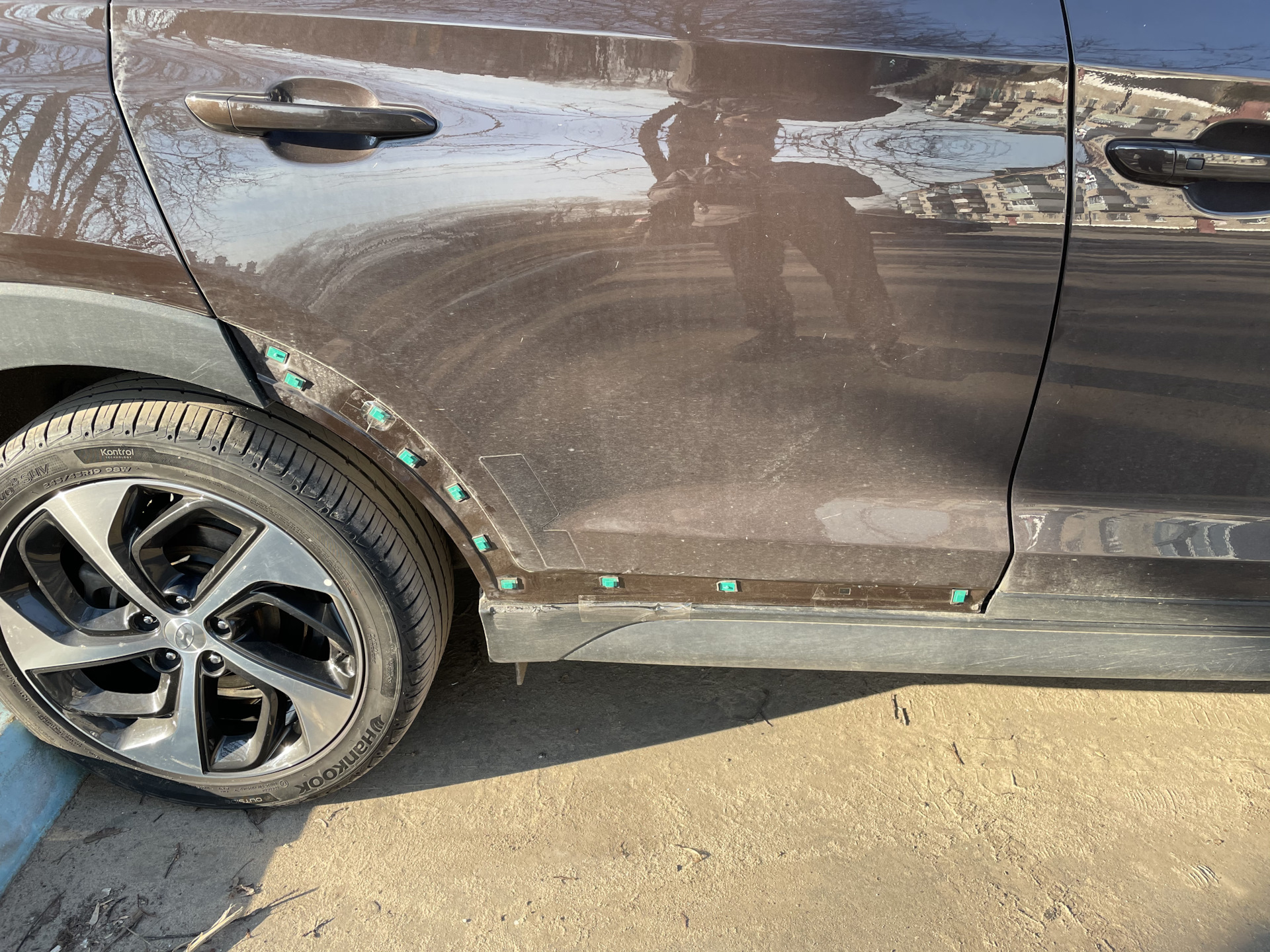 Накладка задней двери — Hyundai Tucson (TL), 2 л, 2017 года | кузовной ...