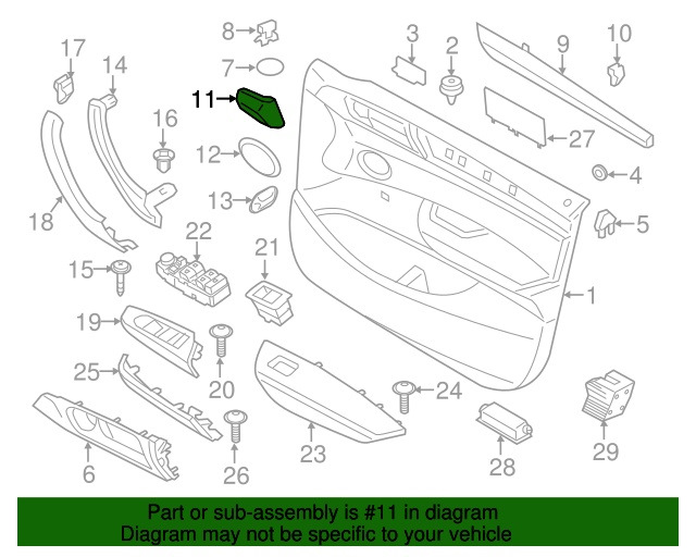 51417348959 Накладка динамика Л Пд BMW | Запчасти на DRIVE2