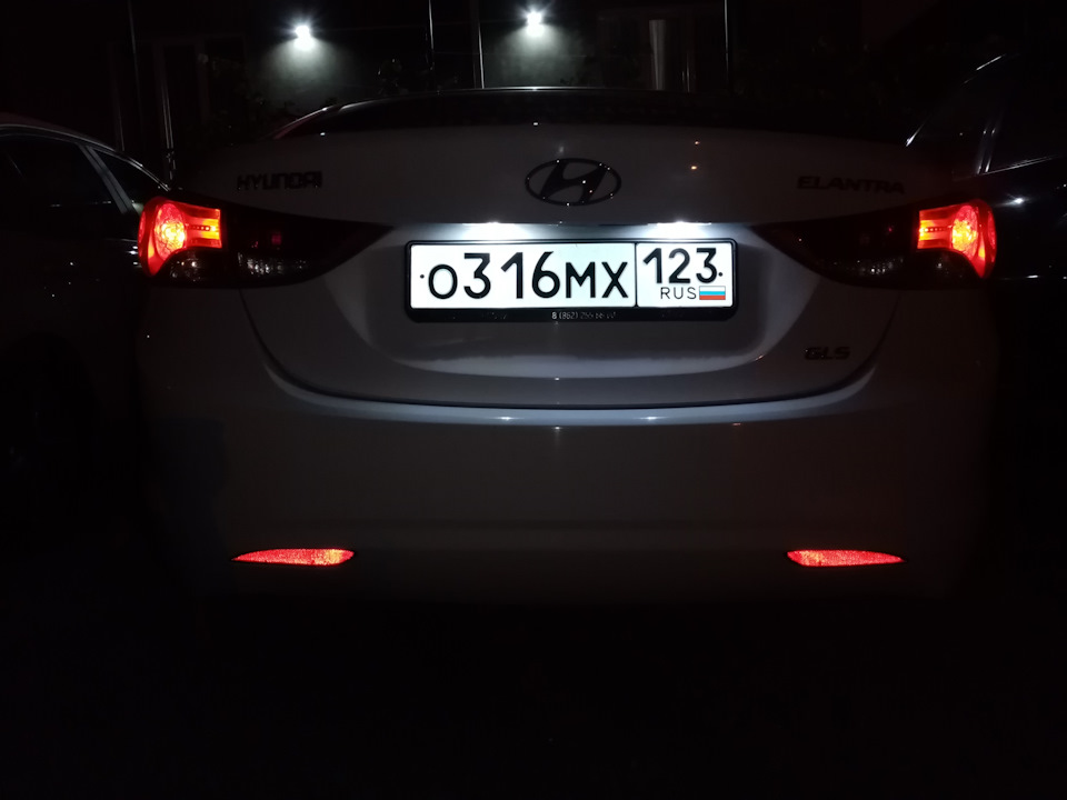 Замена плафонов подсветки номера на Хендай Элантра мд — Hyundai Elantra ...