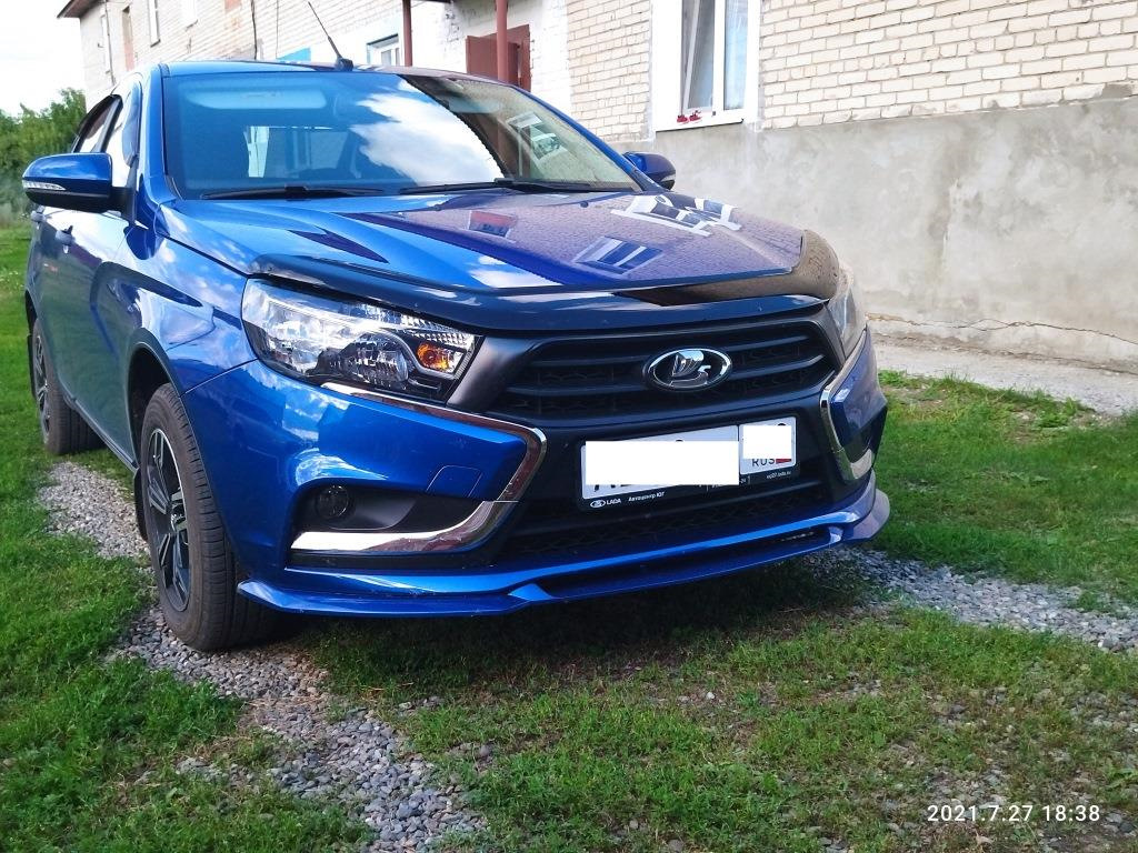 Длинный дефлектор на капот ANV Air на Лада Веста — Lada Vesta, 1,6 л ...