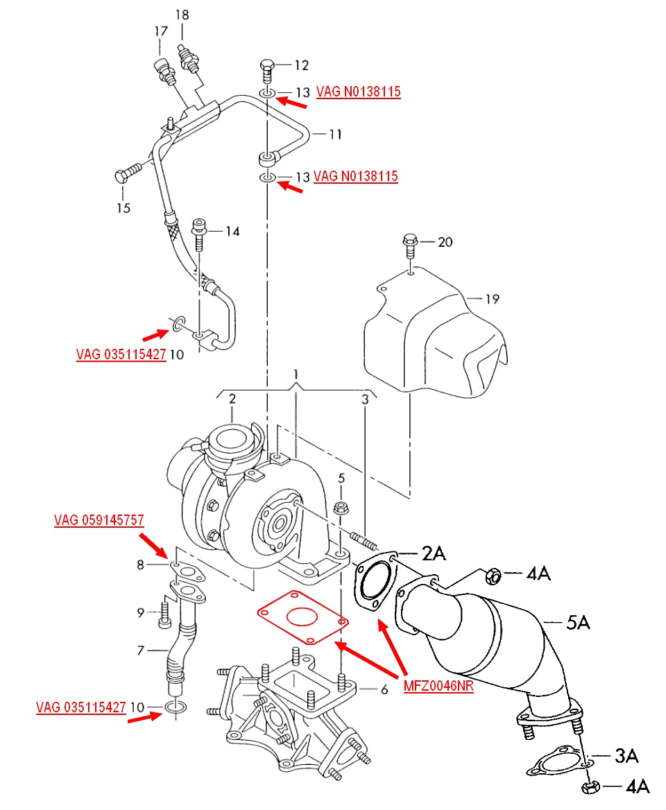 059145757 Прокладка VAG | Запчасти на DRIVE2