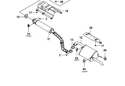 Подвеска выхлопной системы Lacetti — Chevrolet Lacetti Sedan, 1,4 л ...