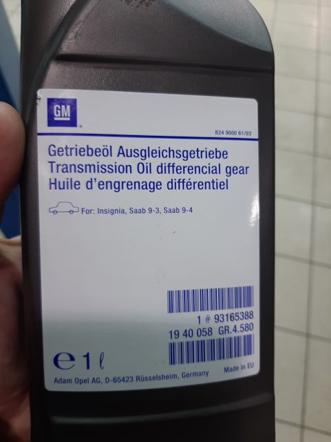 93165388 МАСЛО ТРАНСМИССИОННОЕ ДЛЯ ДИФФЕРЕНЦИАЛОВ, В ПЛАСТ. БУТЫЛКЕ ЕМК ...