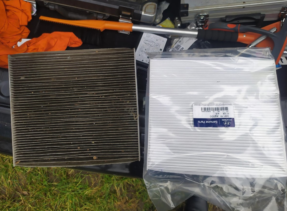 Фильтр салона на Sonata Hybrid — Hyundai Sonata Hybrid, 2,4 л, 2012 ...