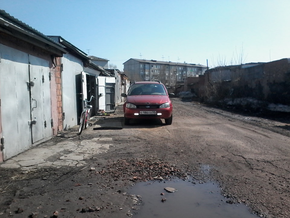 Установка ДХО NARVA — Lada Калина Универсал (1G), 1,6 л, 2008 года ...