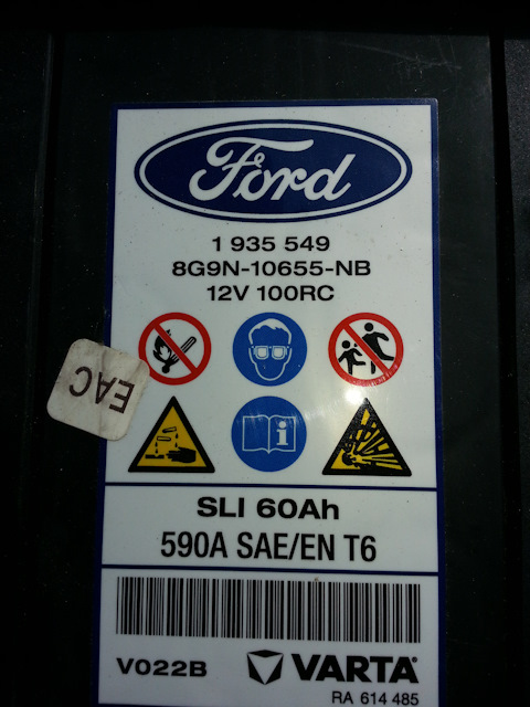 1935549 Аккумулятор Ford | Запчасти на DRIVE2