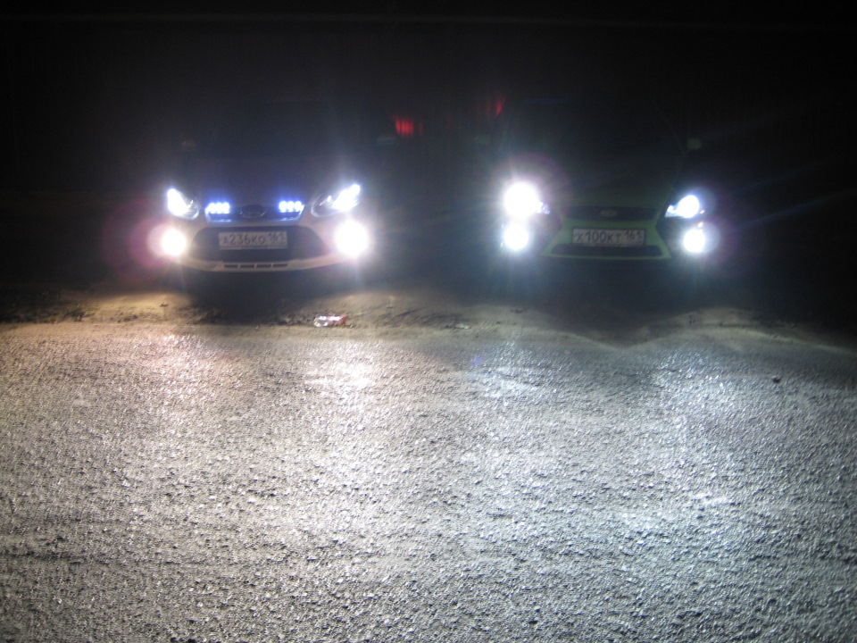 Ксенон 5000k vs 4300k — Ford Focus Hatchback III, 1,6 л, 2013 года ...